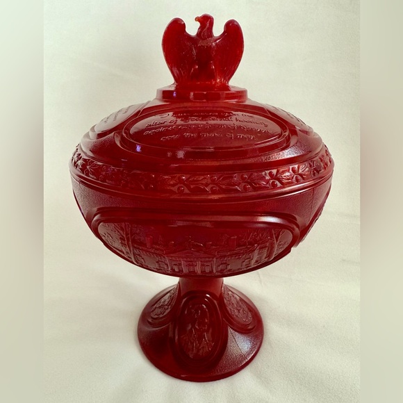Fenton | Dining | Vintage Fenton Ruby Red Covered Compote | Poshmark
